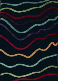 Jet Stream Black Area Rug